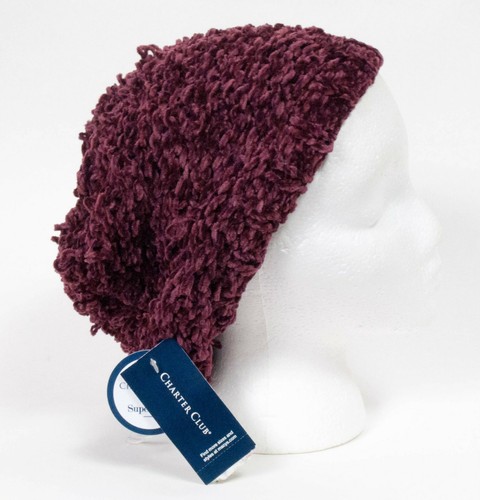 Charter Club Super Soft Ladies Popcorn Beanie Cap Hat Black or Mulberry ...