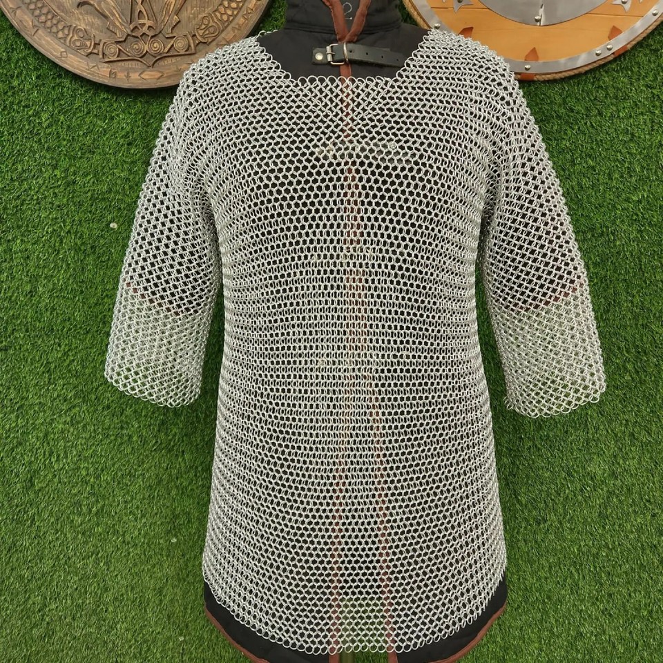 Aluminum Butted Chainmail Shirt Haubergeon, Medieval Costume Armor | eBay