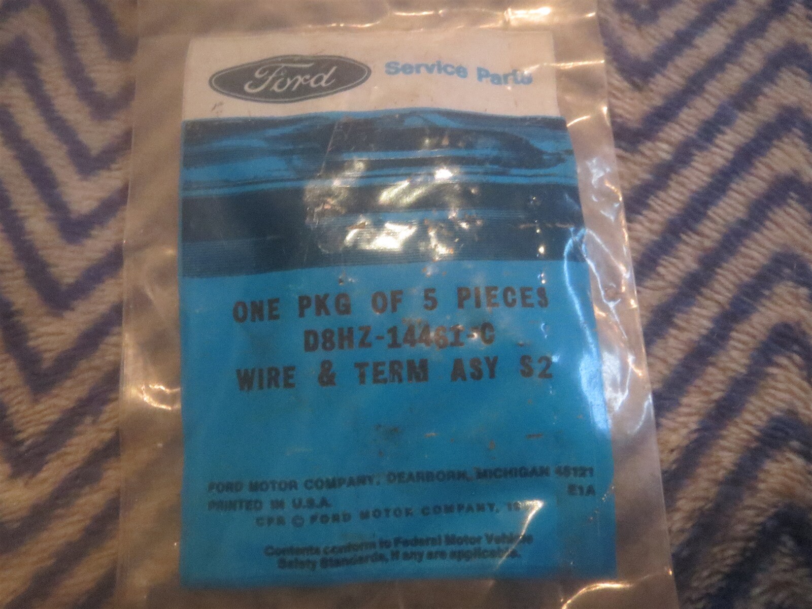 NOS FORD HARDWARE WIRE TERMINAL PART NUMBER D8HZ-14461-C LOT OF 5 NEW ...