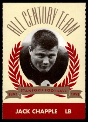 1991 STANFORD CARDINAL ALL CENTURY TEAM JACK CHAPPLE B STANFORD ...
