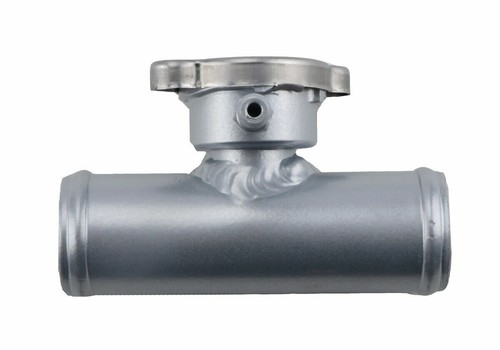 35mm Aluminum In-Line Radiator Pipe Hose Filler Neck With Cap Silver | eBay