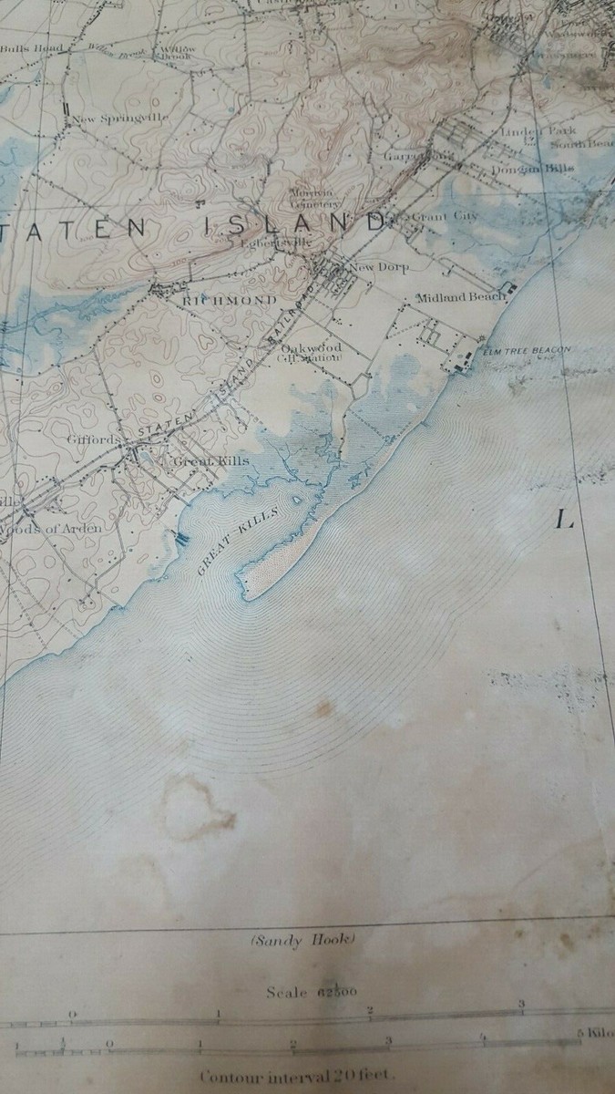 Staten Island Topographic Map