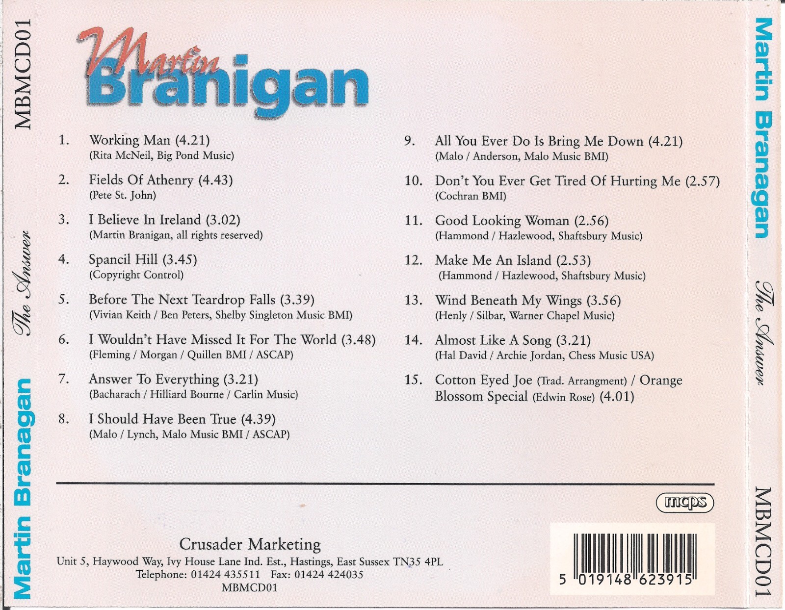 Martin Branigan The Answer CD Value Guaranteed From Ebay’s Biggest SELLER for sale online | eBay