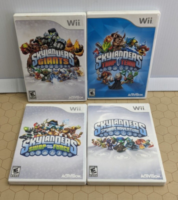 Skylanders 4 Game Bundle Nintendo Wii - Trap Team Giants Spyro's Adv ...