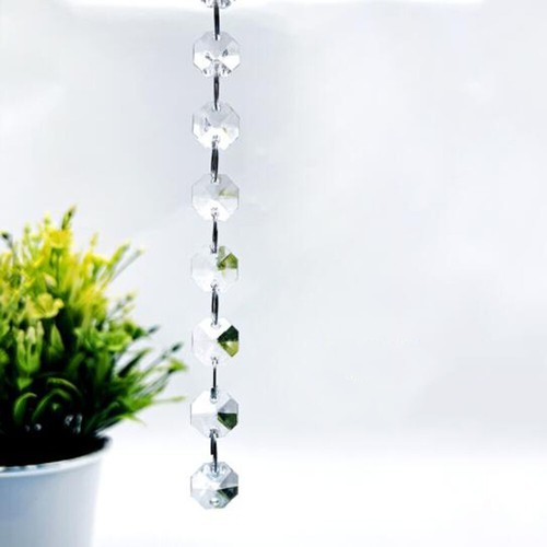 66FT Acrylic Crystal Garland Strands Hanging Beads Tree Wedding Party ...