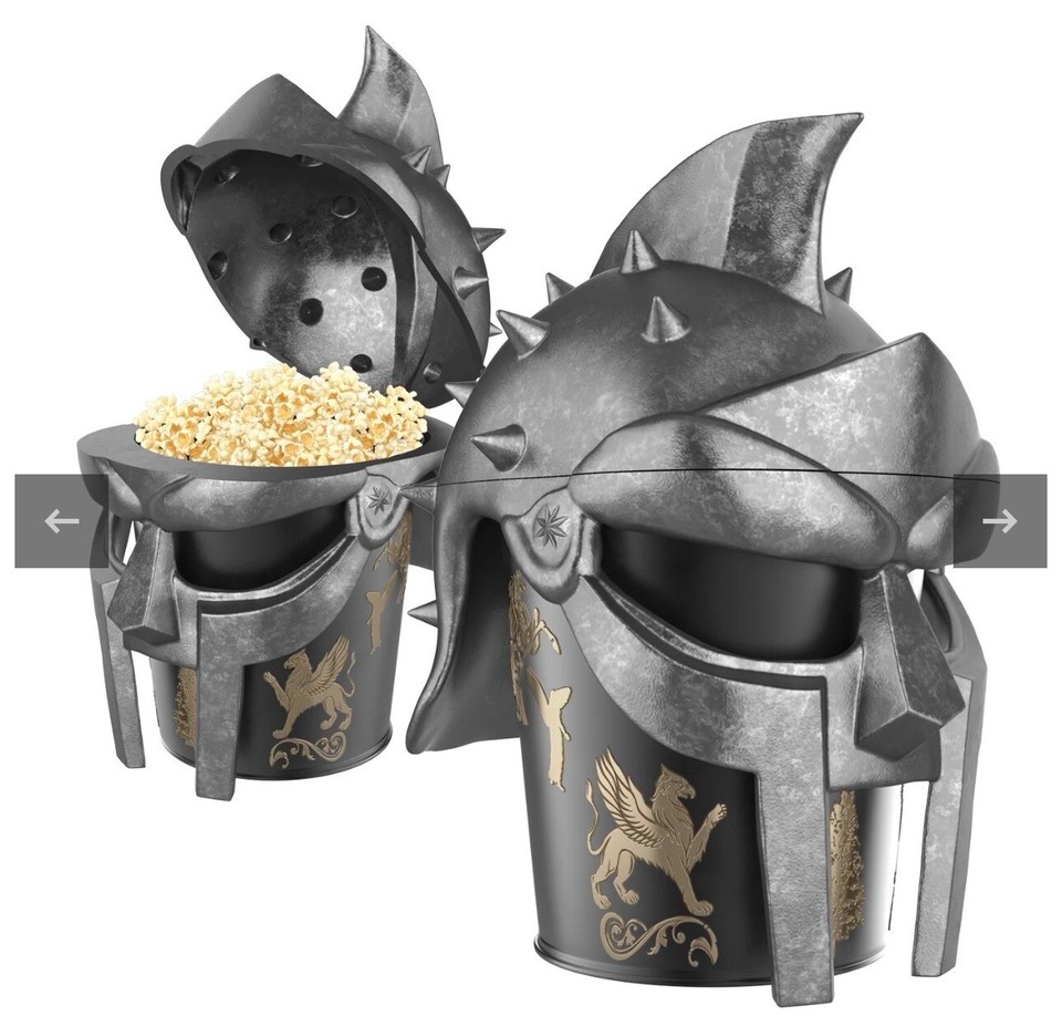 Gladiator 2 Helmet Popcorn Bucket With Armor Cup IN HAND Cinemark ...