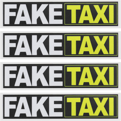 4Pcs Fake Taxi Sticker Car Sticker Waterproof Self Adhesive Sticker ...