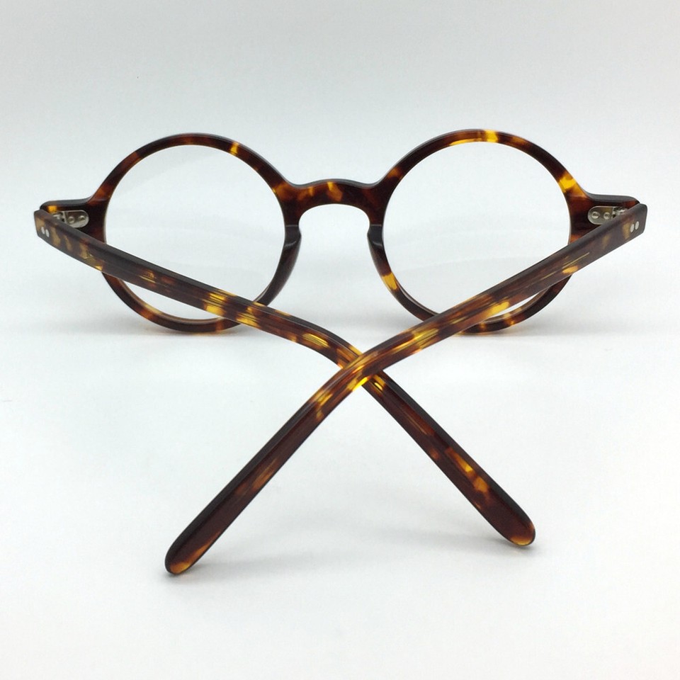 Vintage Small Round Glasses HANDMADE Glasses Tortoise Eyeglasses Frames ...