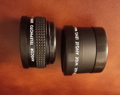 Anscor 46mm Telephoto Lens and Aux Wide Angle Lens 46mm with Case | eBay