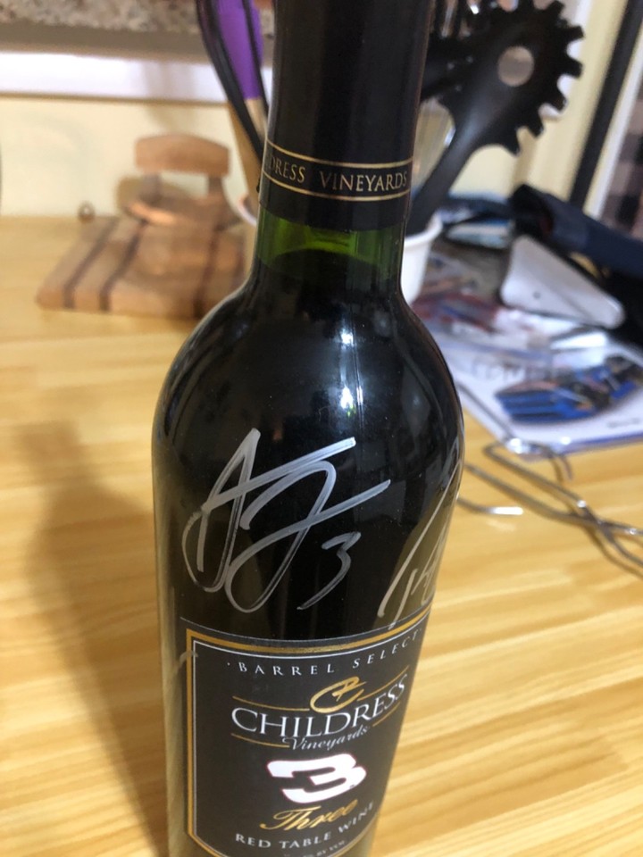 Childress vinyards Signed Bottle Rc Austin Dillon Ty Dillon | eBay