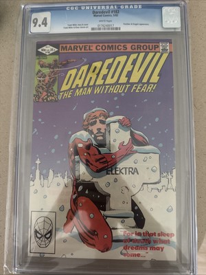 Daredevil #182 CGC 9.4 Iconic Frank Miller Cover Punisher Marvel 1982 ...