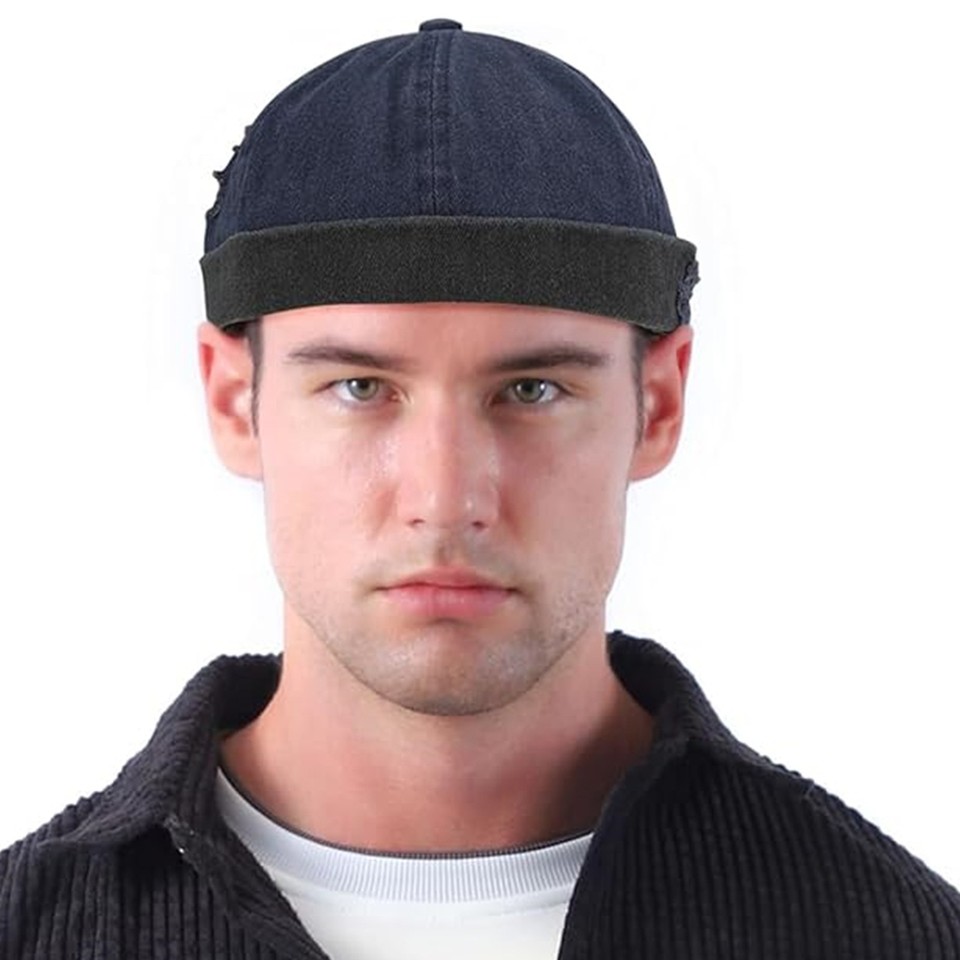 Vintage Men Women Dome Brimless Hat Sailor Docker Beanie Cap Hip Hop ...