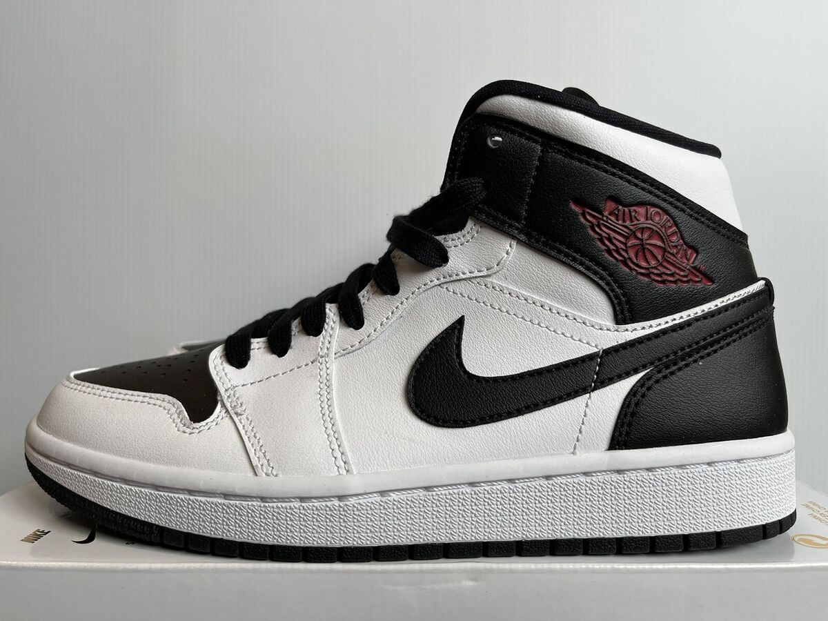 Nike Air Jordan 1 Mid White Red Black BQ6472-101 Women's Sz Nike Air Jordan 1 Mid White Red Black BQ6472-101 Women's Sz