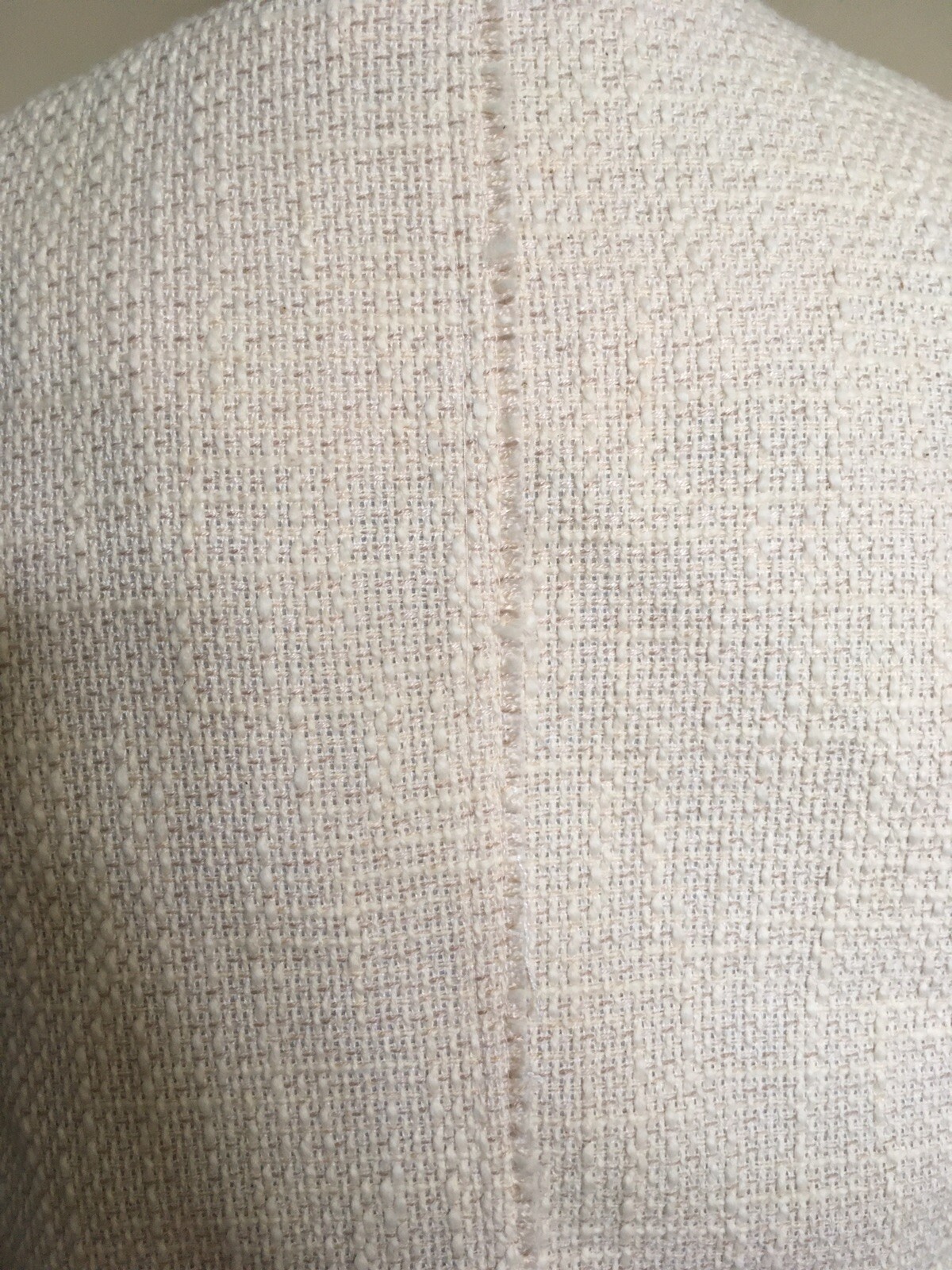 Lilla P Blazer Jacket Snap Front Zip Pockets Cream Nubby Textured Long ...