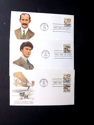 Fleetwood FDCs C91-2 Wright Bros - Set of 3 FDCs | eBay
