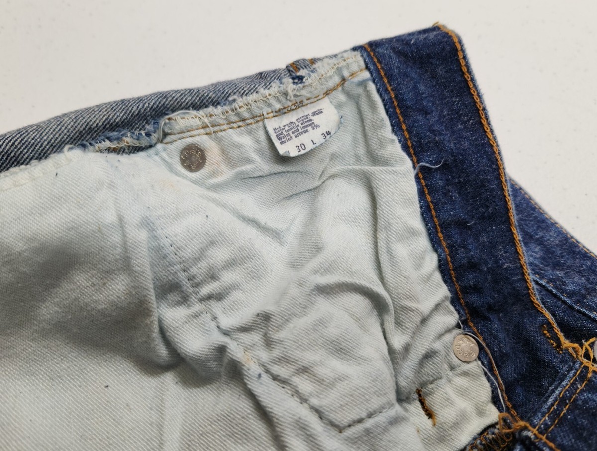 True Vintage 70s #6 Button Levi 501 Little e Selvage Jeans True Vintage 70s #6 Button Levi 501 Little e Selvage Jeans
