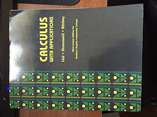 CALCULUS WITH APPLICATIONS (3RD CUSTOM EDITION FOR By Pearson | eBay