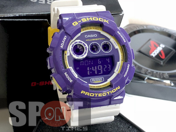 Casio Purple Face G-shock Mens Digital Sport White Watch Gd-120cs-6d ...