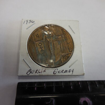 WWII ERA OLYMPICS MEDAL MEDALLION TOKEN 1936 OLYMPIADE XI BERLIN ...
