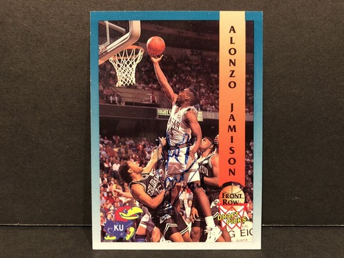 ALONZO JAMISON KU KANSAS JAYHAWKS 1992 FRONT ROW AUTO AUTOGRAPH CARD ...