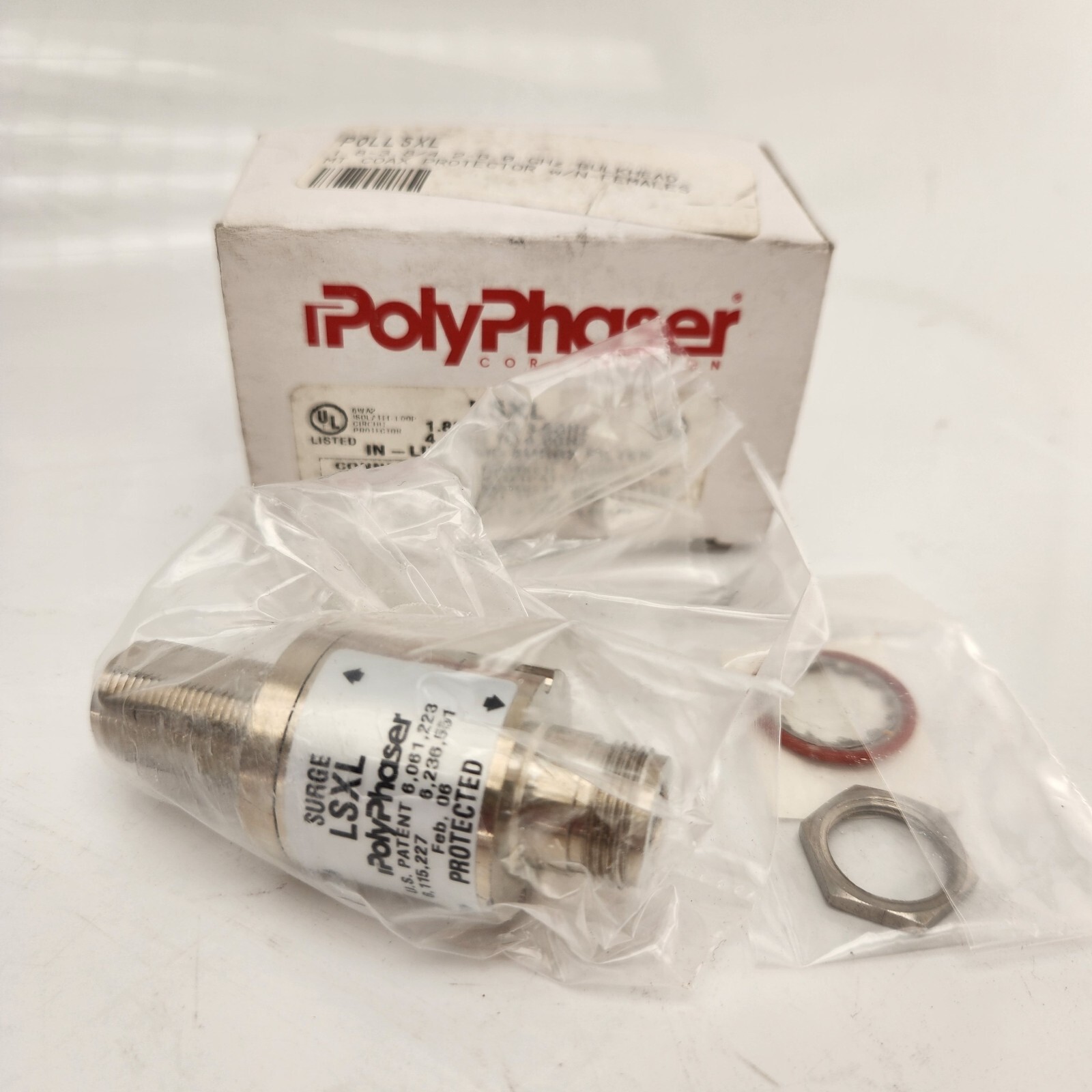 PolyPhaser LSXL 1.8-3.8/4.2-6.0 GHz Bulkhead Mt Coax Protector w/N ...