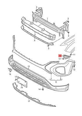 Genuine VW Atlas Cross Sport Teramont CA3 CMD Guide Profile left ...