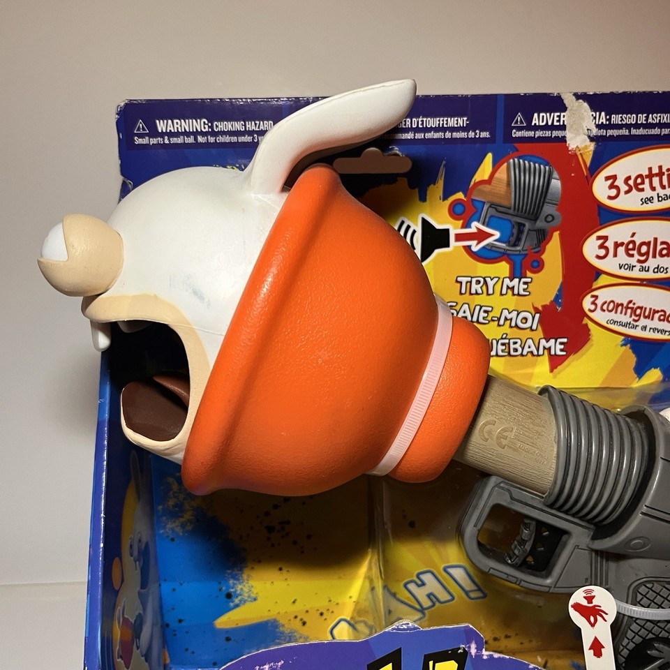 Rabbids Invasion Plunger Blaster Sound Gun 2014 NIP Nickelodeon Toys ...