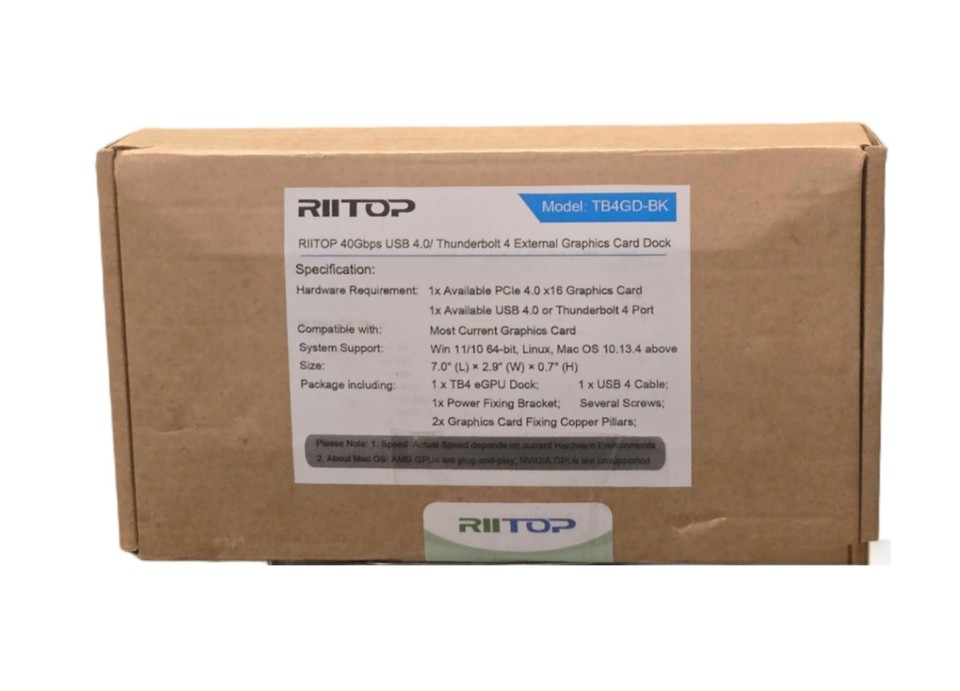RIITOP USB4 Thunderbolt 4 eGPU Dock 40Gbps PCIe 4.0 x16 External GPU | eBay