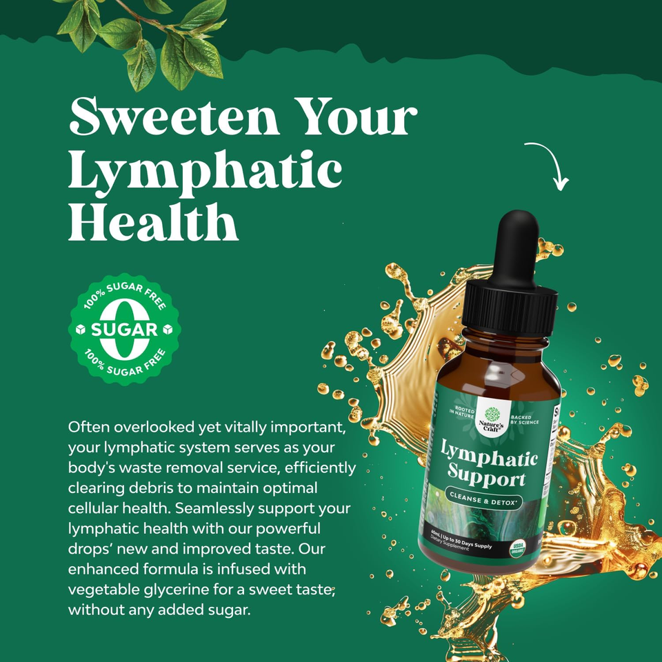 Certified Organic Lymphatic Drainage Drops - Herbal Lymphatic Cleanse ...