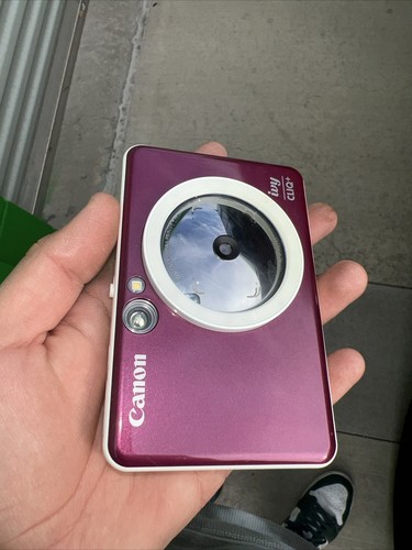 Canon Ivy CLIQ CV-123 Instant Camera Printer Purple As Is No Back Cover ...