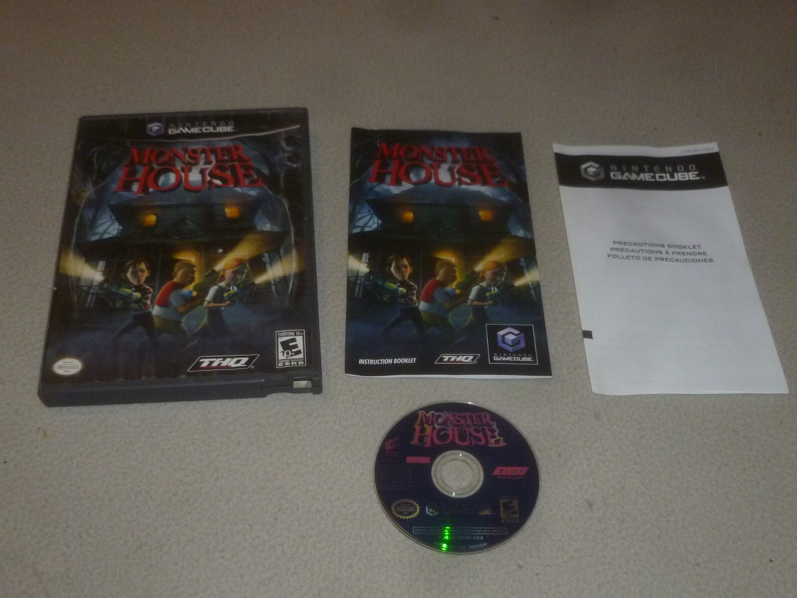 NINTENDO GAMECUBE VIDEO GAME MONSTER HOUSE COMPLETE W CASE & MANUAL Wii ...