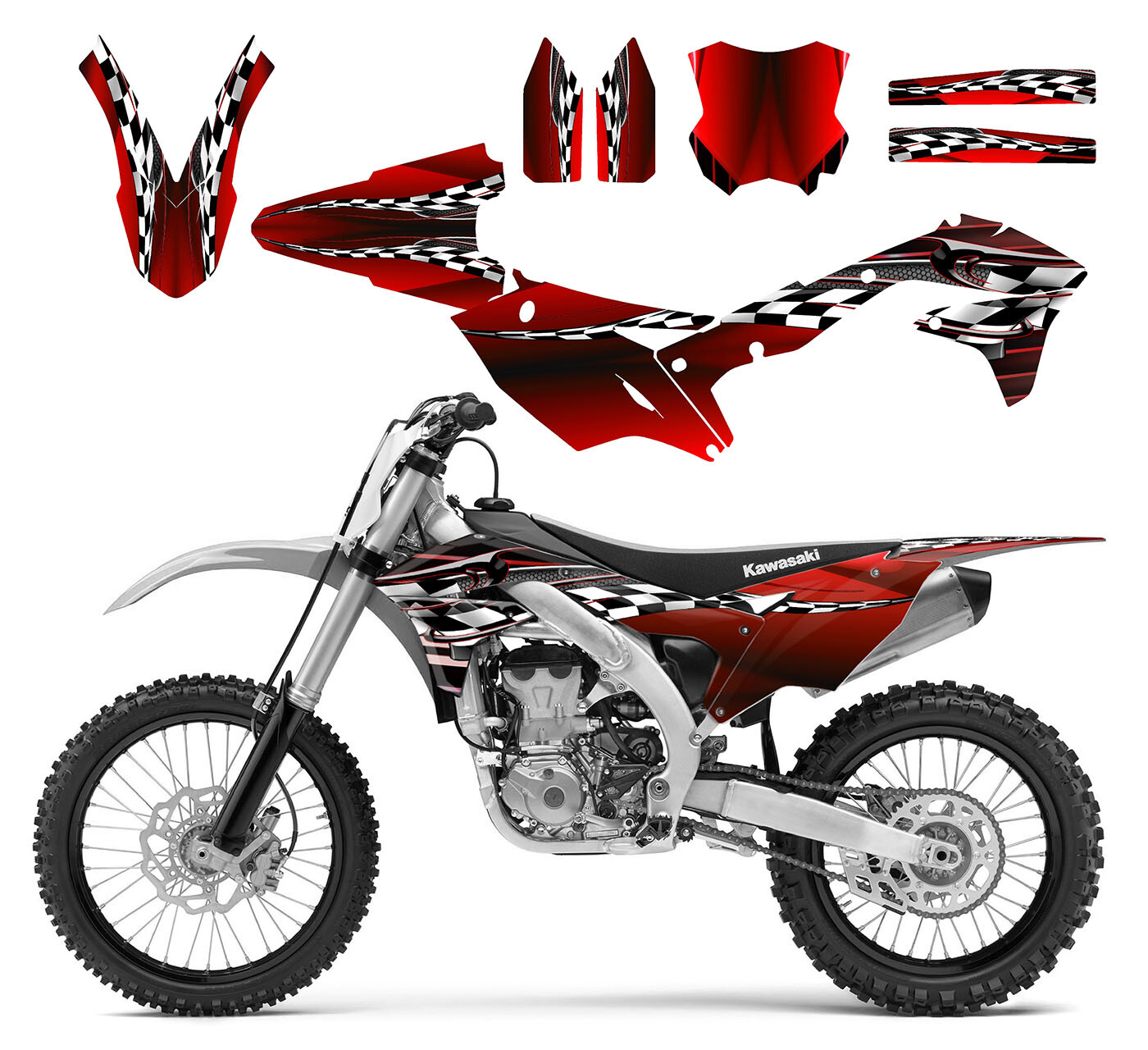 2016 2017 2018 Kawasaki KX 450f KXF 450 graphics kit 24 mil racing ...