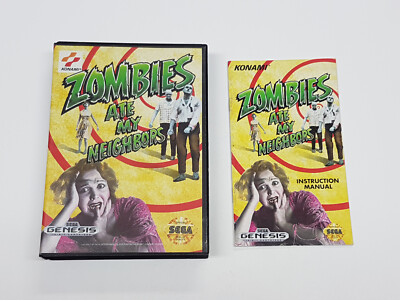 Zombies Ate My Neighbors Authentic Sega Genesis Box and Manual Only ...