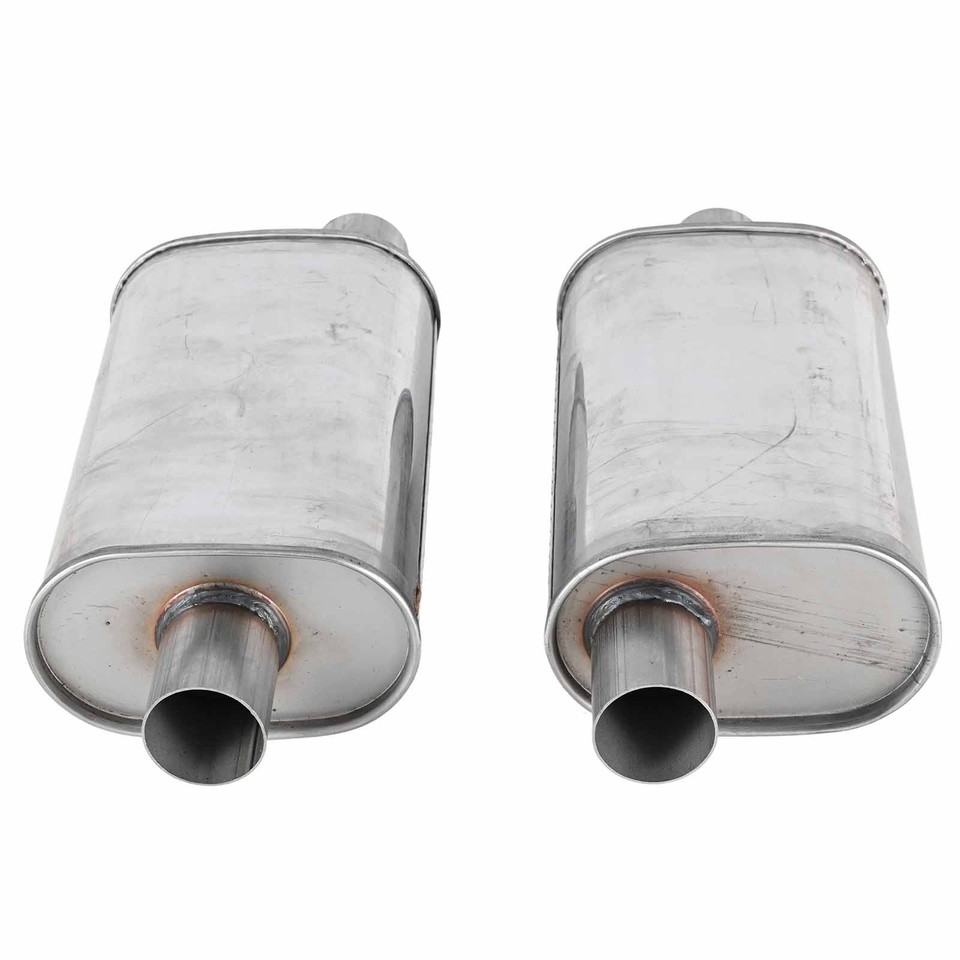 71226 Performance Exhaust Muffler 409S 2.5" Offset In / 2.5" Center Out ...