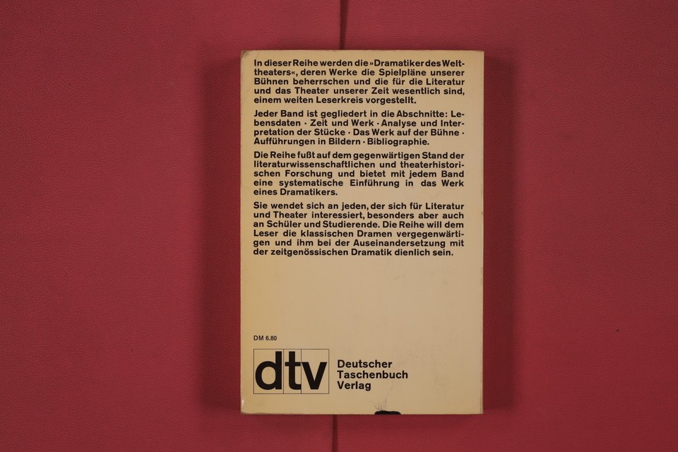 306546 Herbert Gamper THOMAS BERNHARD Deutscher Taschenbuch Verlag | eBay