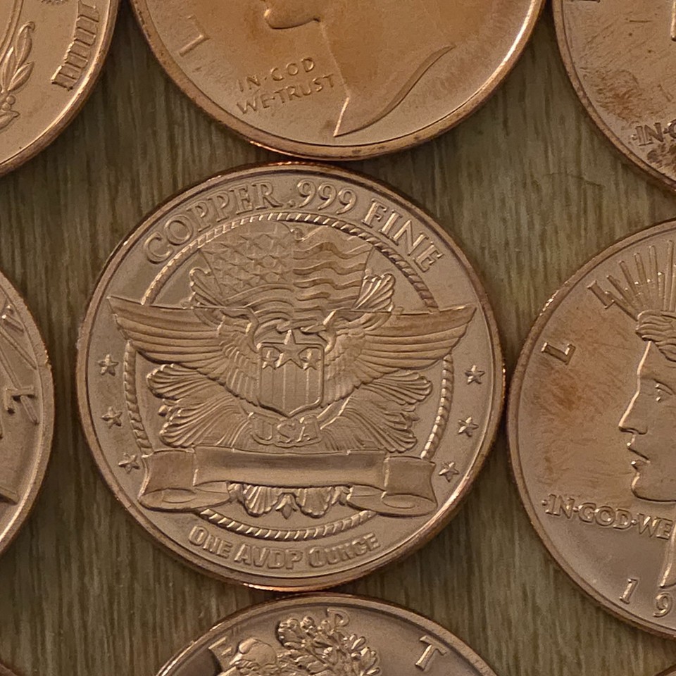 Lot of 20 1 OZ MIXED DESIGN COPPER ROUNDS - .999 FINE COPPER - BULLION ...