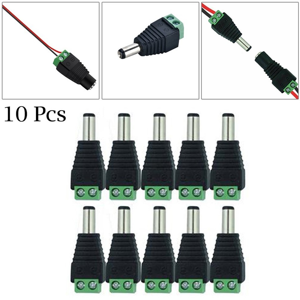 DC Power Connector 5.5mm X 2.1mm Balun Power Converter 10PCS Connector ...