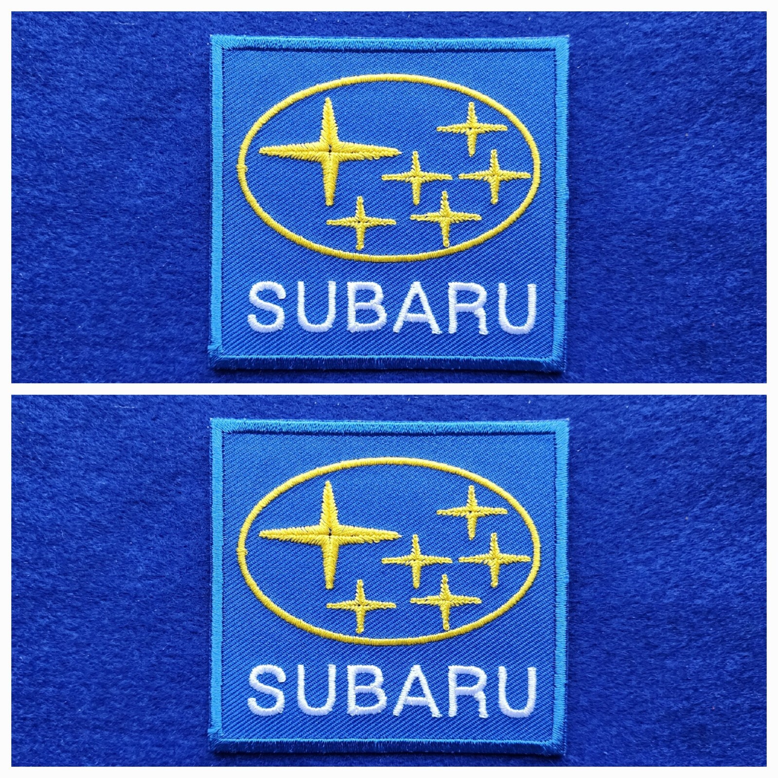 A Pair Of Motor Car Racing Patches Sew / Iron On Badges:- Subaru | eBay UK