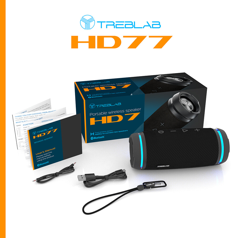 TREBLAB HD77 Bluetooth Speaker True Wireless Stereo Cordless for ...