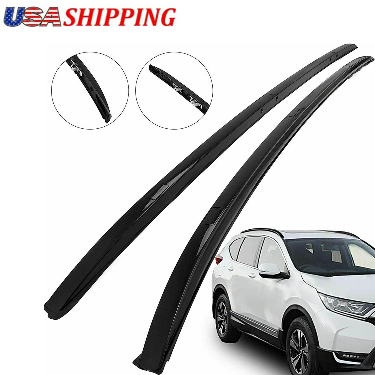 2017-2022 Honda CR-V Roof Rack Side Rails for Black Aluminum Top Rails ...