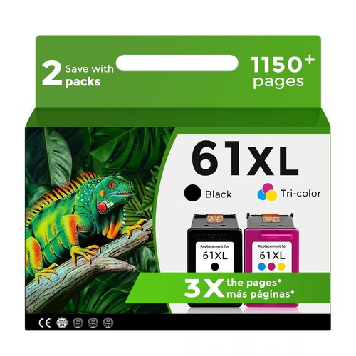 Relcolor Compatible 61XL Ink Cartridge Replacement for HP 61 Envy 5530 ...