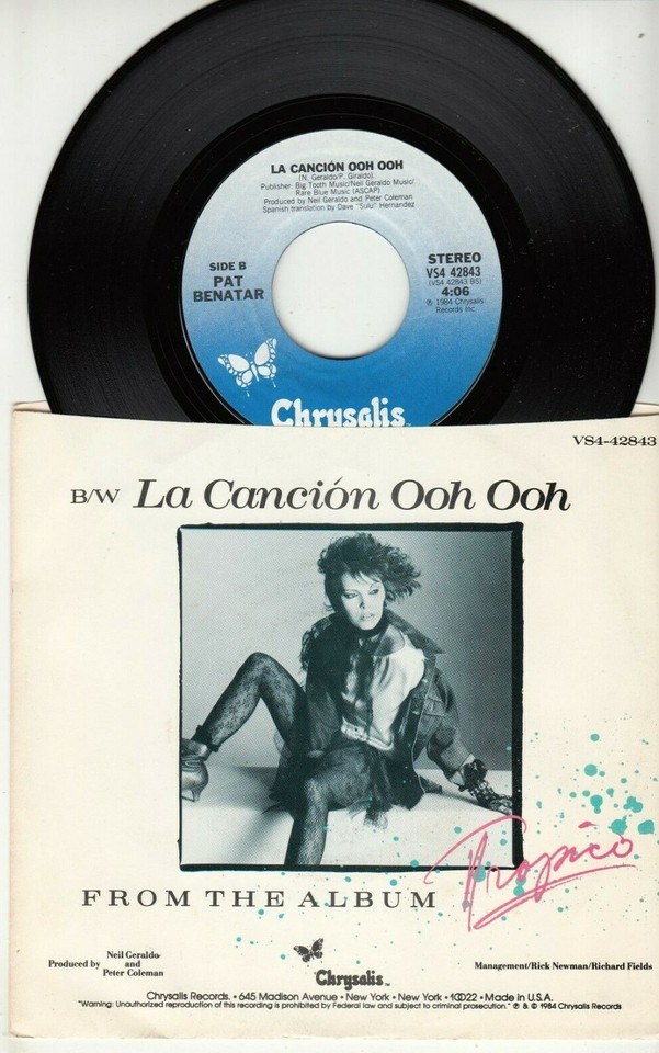 PAT BENATAR - OOH OOH SONG - ORIGINAL 45 WPS - GREAT SHAPE | eBay