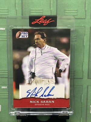 2022 Leaf Pro Set #PSA-NS1 Nick Saban Autograph Auto Alabama Crimson ...