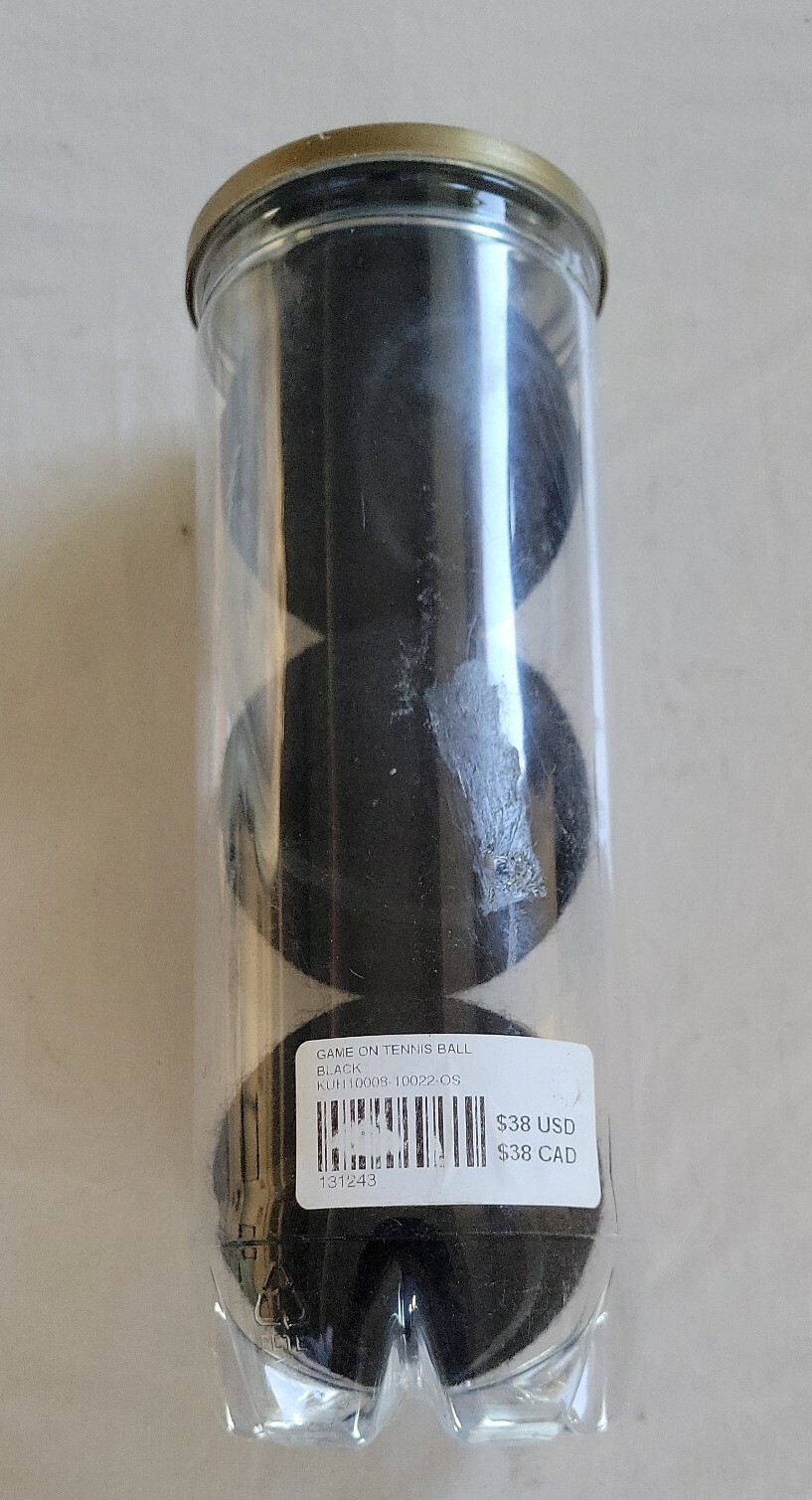 Kit And Ace Game On Black Designer Tennis Balls Hft Set Of 3 Scuffs To The... | eBay