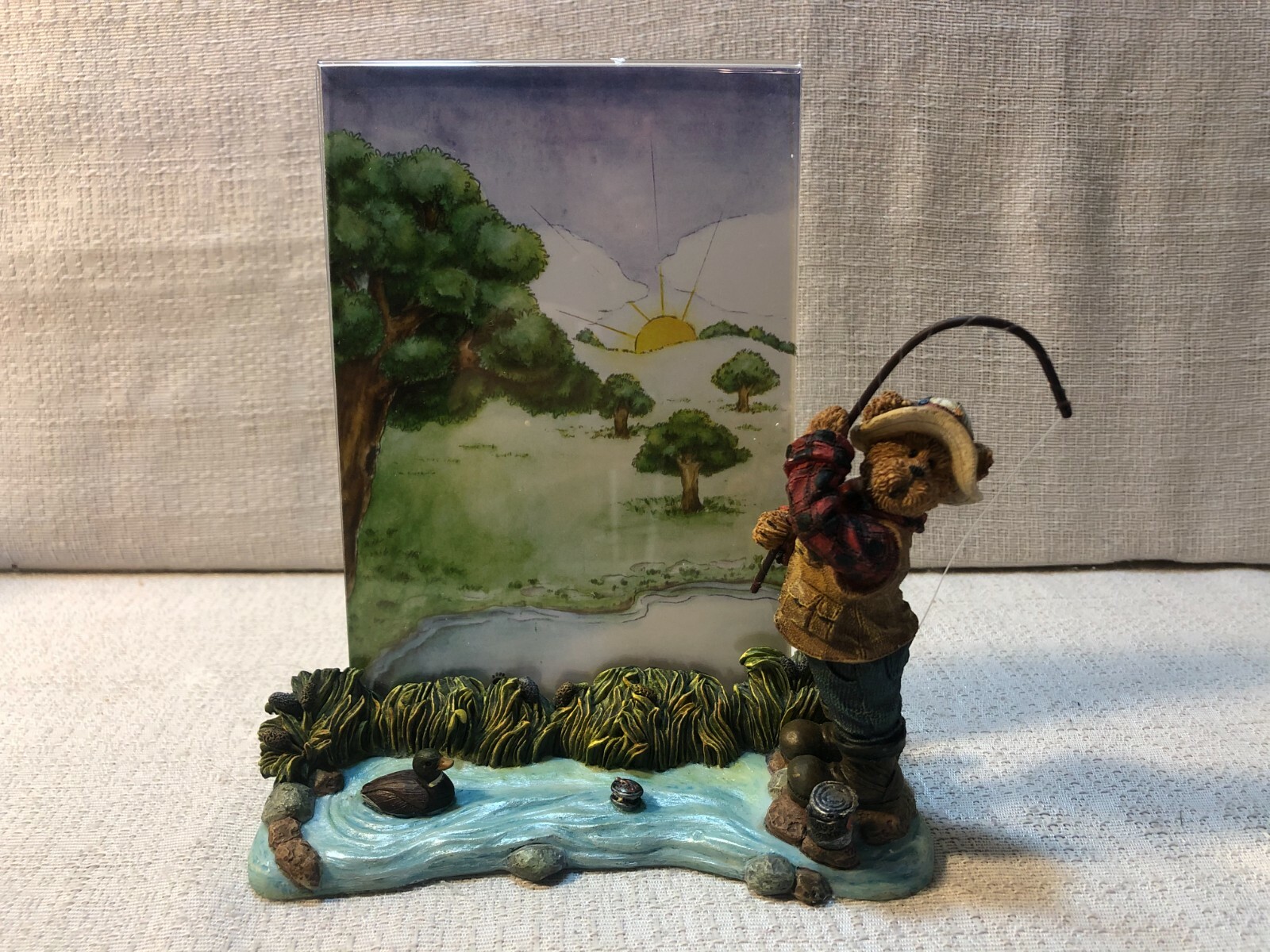Boyds Bear Willie Caughtit Hook Line & Sinker Picture Frame Figurine ...