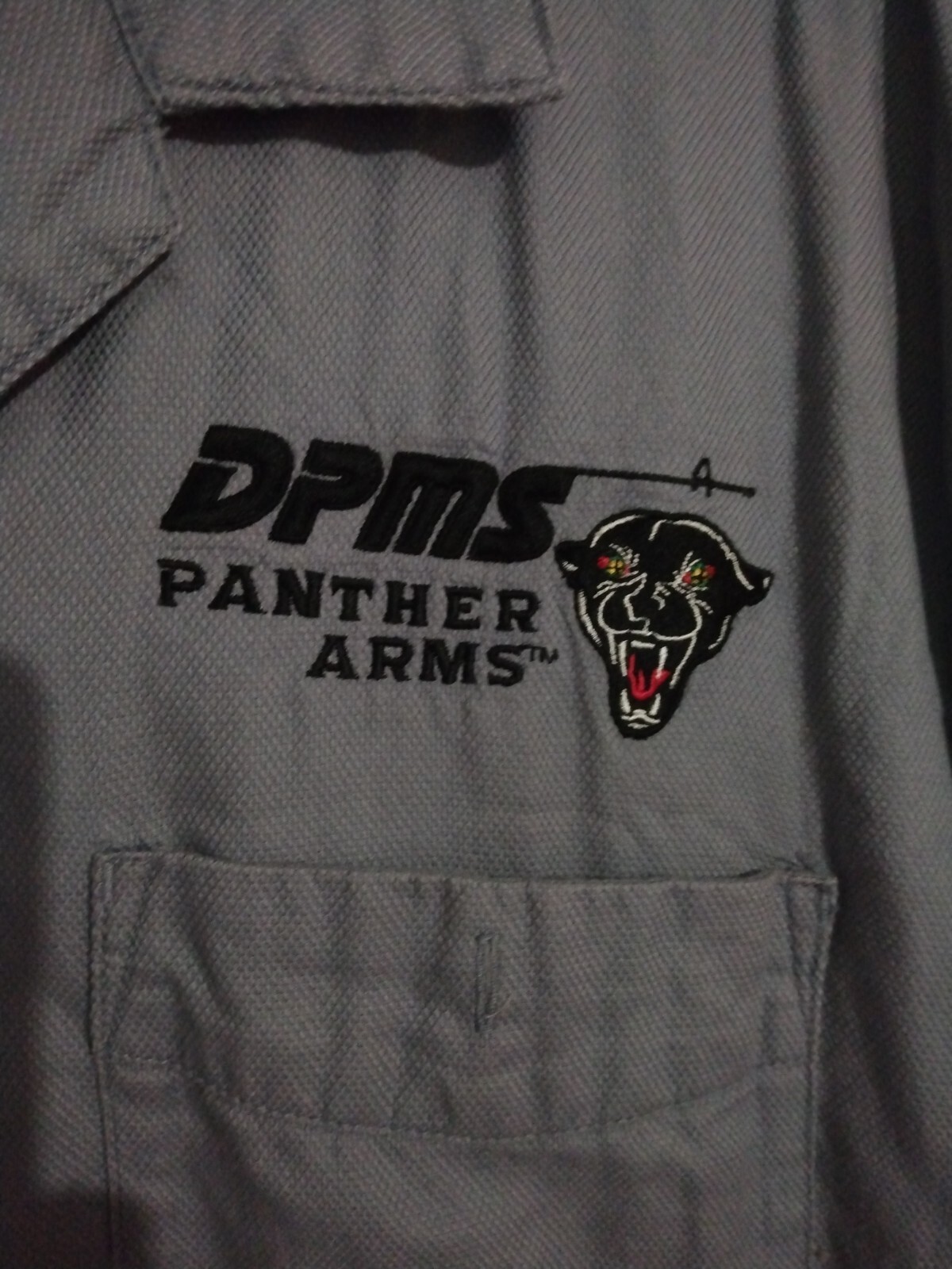 Mens DPMS Panther Arms Gun Shop Weapon Button Up Shir… - Gem