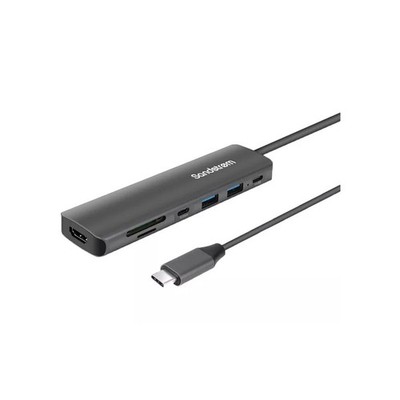 Sandstrom USB-C Hub 7-in-1 4K HDMI 100W & PD Multiport Adapter for ...