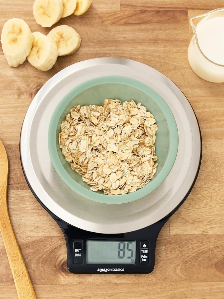 Amazon Basics Digital Kitchen Scale with LCD Display, Batteries ...