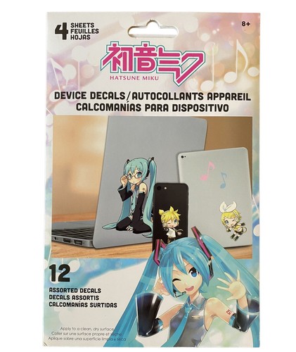 Hatsune Miku Vocaloid Laptop/Phone Sticker Decal set (4 Sheets, 12 ...