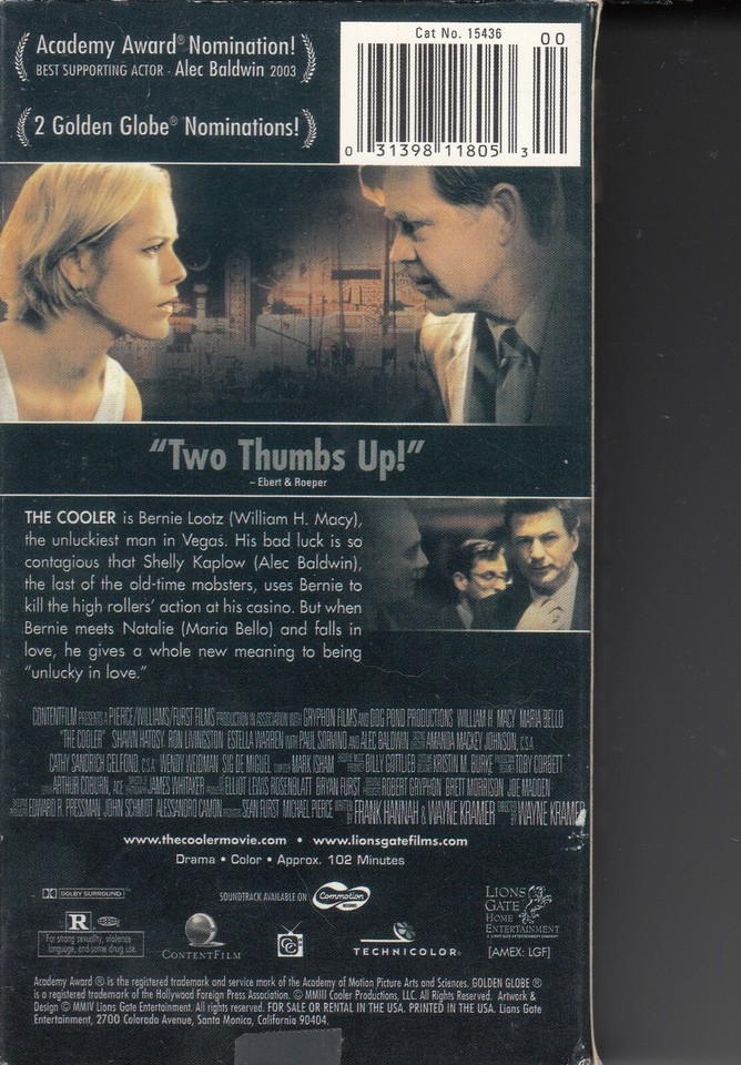 The Cooler (VHS) (2003) 31398118053| eBay